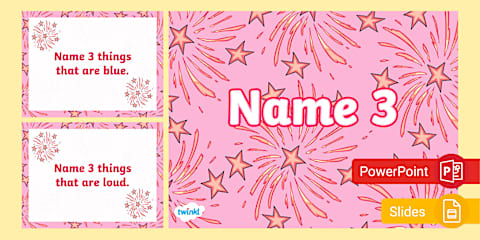 Summer Edition: Name 3 Game PowerPoint & Google Slides for 3rd-5th Grade
