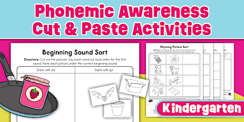 F is for Frog Letter Practice Cut and Paste Worksheet for PreK-K