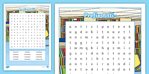 A Word with the Prefix Anti- Activity Sheet