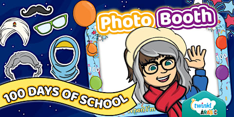 100 Days of School Photo Booth Props