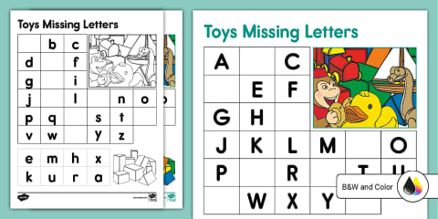 Easter Missing Letters Cut and Paste Worksheet for PreK-K