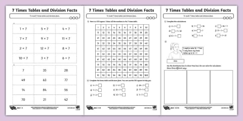 Ultimate Times Table Daily Practice Booklet 7 - Maths, Multiplication ...