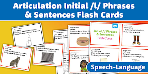 Articulation Multisyllabic Initial /l/ Phrases and Sentences Flash ...