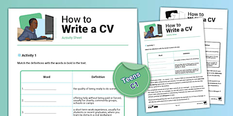 ESL How to Write a Cover Letter - Activity Sheet [Teens, B2-C1]