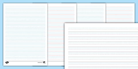 Handwriting Highlighted Paper Worksheets