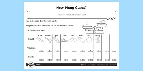 Heavy or Light Worksheet