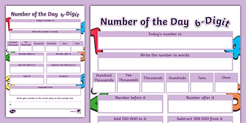 Number of the Day 6 Digit