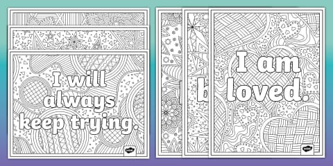 Let's Doodle! Test-Taking Encouragement Coloring Sheets