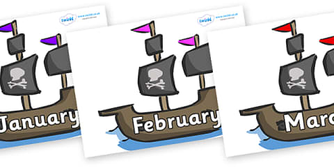 Pirate-Themed Calendar