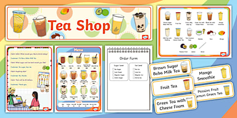 Tea Party Dramatic Play Cutouts