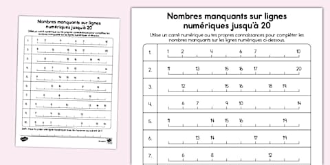 Year 1 Complete the Number Line up to 50 Maths Activity Sheet