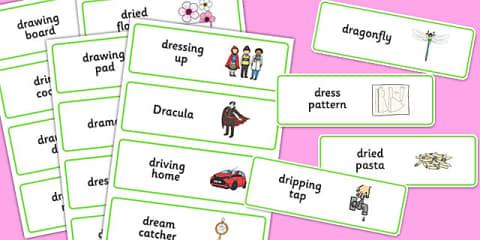Three Syllable SM Word Cards