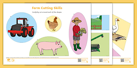 On the Farm Pencil Control Worksheets