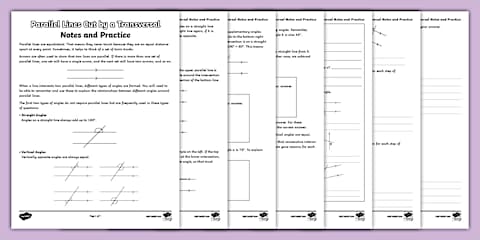 Eighth Grade Special Angle Pairs Poster Pack