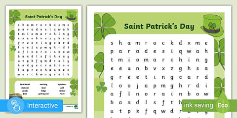 St. Patrick's Shamrock Art Worksheet