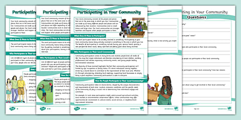 My Community Activity Worksheet | EYLF and F-2 | Twinkl