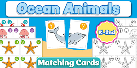 Ocean Animals Gross Motor Activity Cards