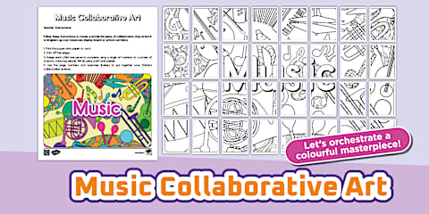 Music Collaborative Colouring Activity