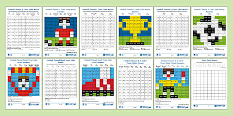 Multiplication and Division Mosaics: All Times Tables (Ages 5 - 11)