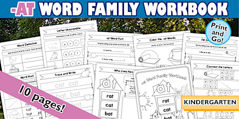 My Cat Craft and Write -at Word Family Activity for K-1st Grade