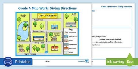 ESL Giving Directions Flashcards [Kids, A1-A2]