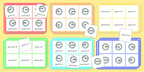 Digital Clock Time Bingo