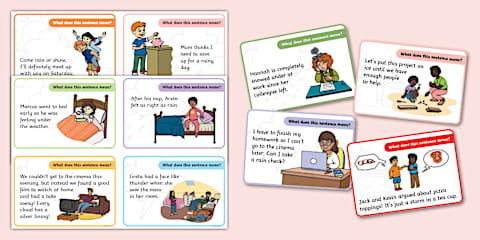 Weather Idioms Matching Cards