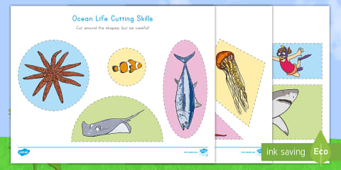 Ocean Animals Gross Motor Activity Cards