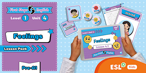 ESL Emotions and Feelings Powerpoint Lesson [Kids, A1]