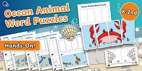 Ocean Animals Activity Pack for PreK-K