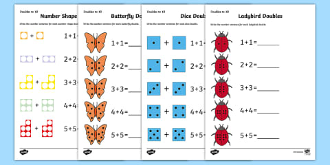 KS1 KIRFs Doubling to 20 Activity Sheet
