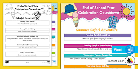 End of the School Year: Packing It Up Worksheet for 3rd-5th Grade