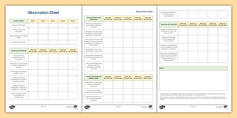 Editable Teacher/Classroom Observation Form
