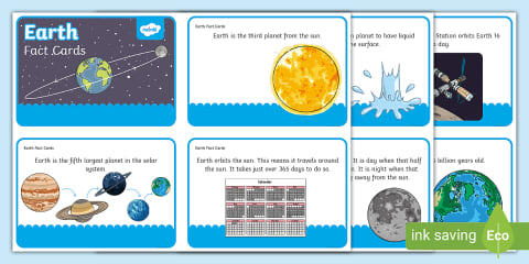 Earth Facts Display Poster