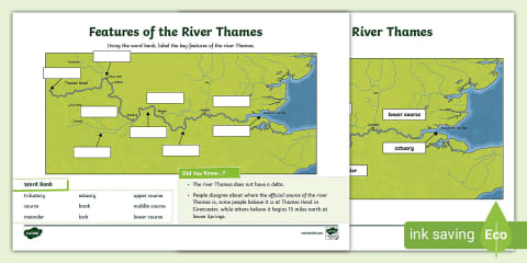 10 Facts about the River Thames Display Poster