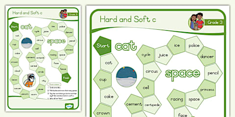 Grade 3 Phonics: Hard and Soft C - Word Wall Cards