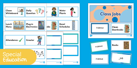Colourful Botanical Themed Classroom Jobs Display Pack