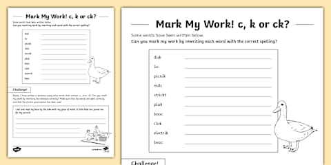 Find and Write the 'ck' Words Worksheets