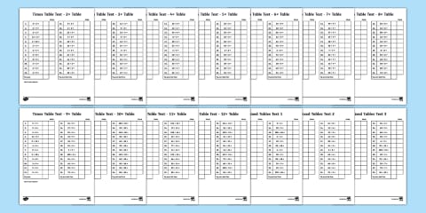 Times Table Assessment Sheet | Teacher Made | Twinkl