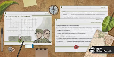 Labelled First World War Trench Years 3-6 Display Poster