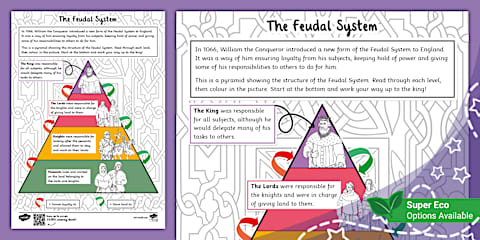 The Feudal System Pyramid (Activity Sheet)