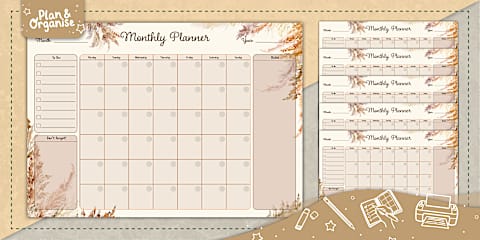 Lesson Planning Sheet | Boho Confetti | Teacher Aides