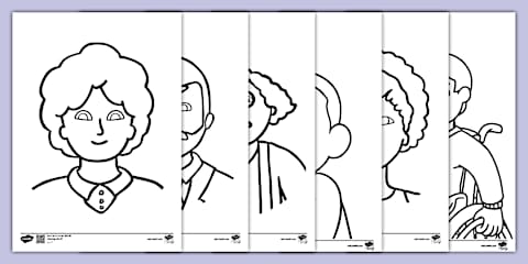 EYFS/KS1 Diverse Families Colouring Sheets