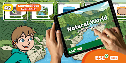 ESL The Natural World Vocabulary Lesson [Kids, A1]