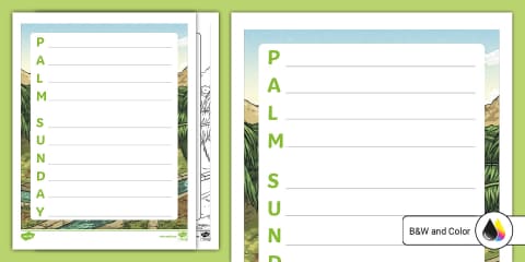 Palm Sunday Crossword Worksheet for 3rd-5th Grade