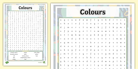 Complementary Colours - Activity Sheet