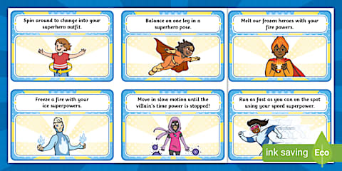 Superhero Yoga Story Flashcards