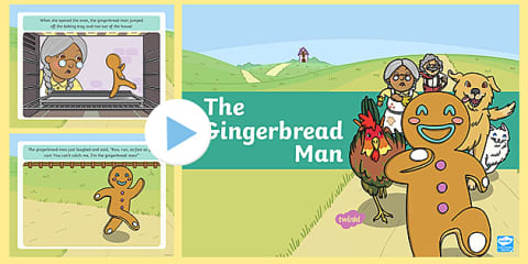 The Gingerbread Man Stick Puppets