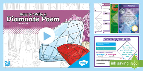How to Write Diamante (Diamond) Poems Resource Pack