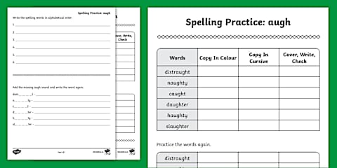 Grade 3 English Phonics silent l Spelling Practice Sheets (CAPS Aligned)